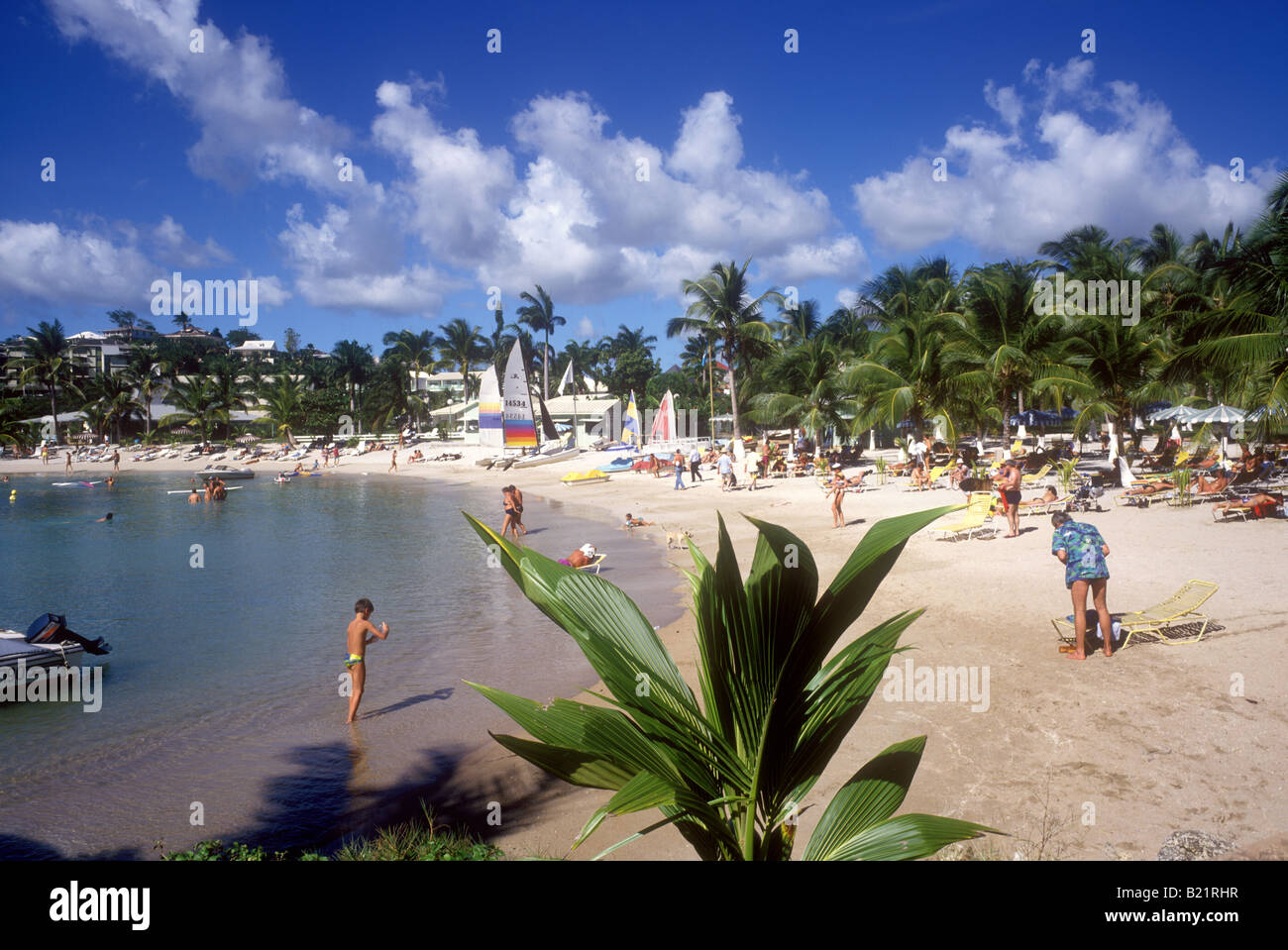 Gosier Beach on the island of Guadeloupe Stock Photo - Alamy