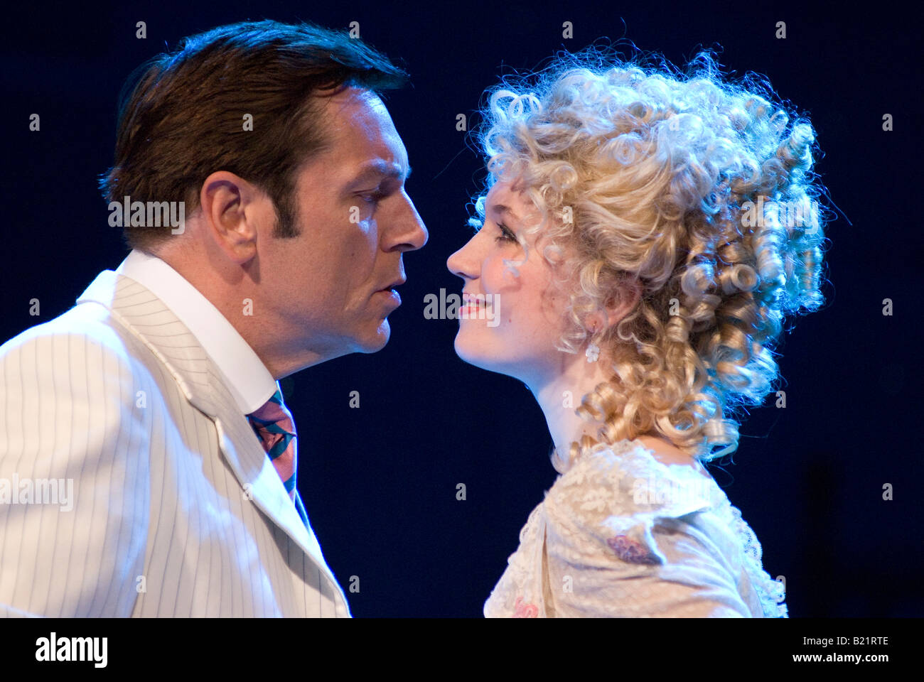 Brian Conley as Professor Harold Hill and Scarlett Strallen as Marian ...
