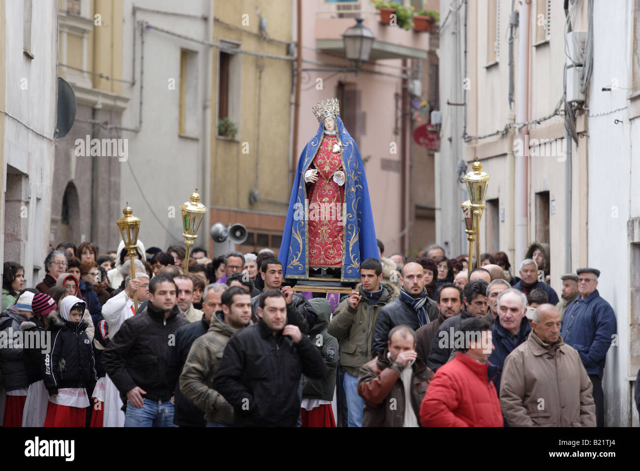Good Friday procession in Villanova Monteleone, Sardinia, Italy 2008 ...