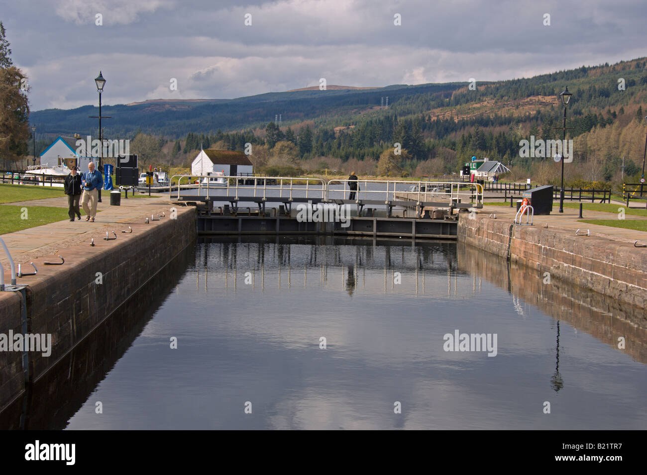 Caledonian Canal Locks at Fort Augustus Loch Ness Inverness Highland ...
