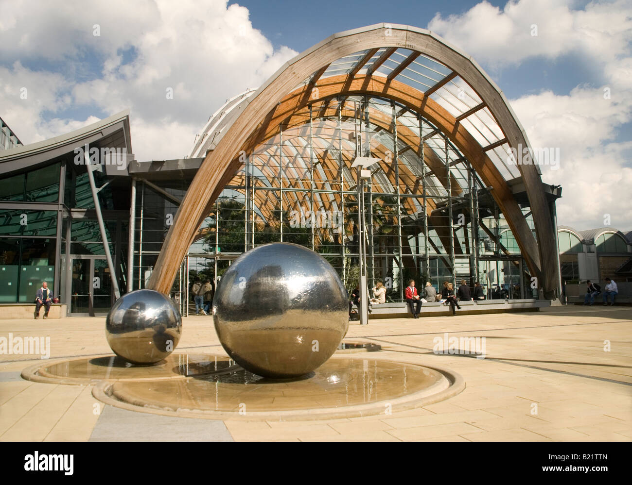 The Winter Gardens and St Paul's Square, Sheffield city centre Stock ...