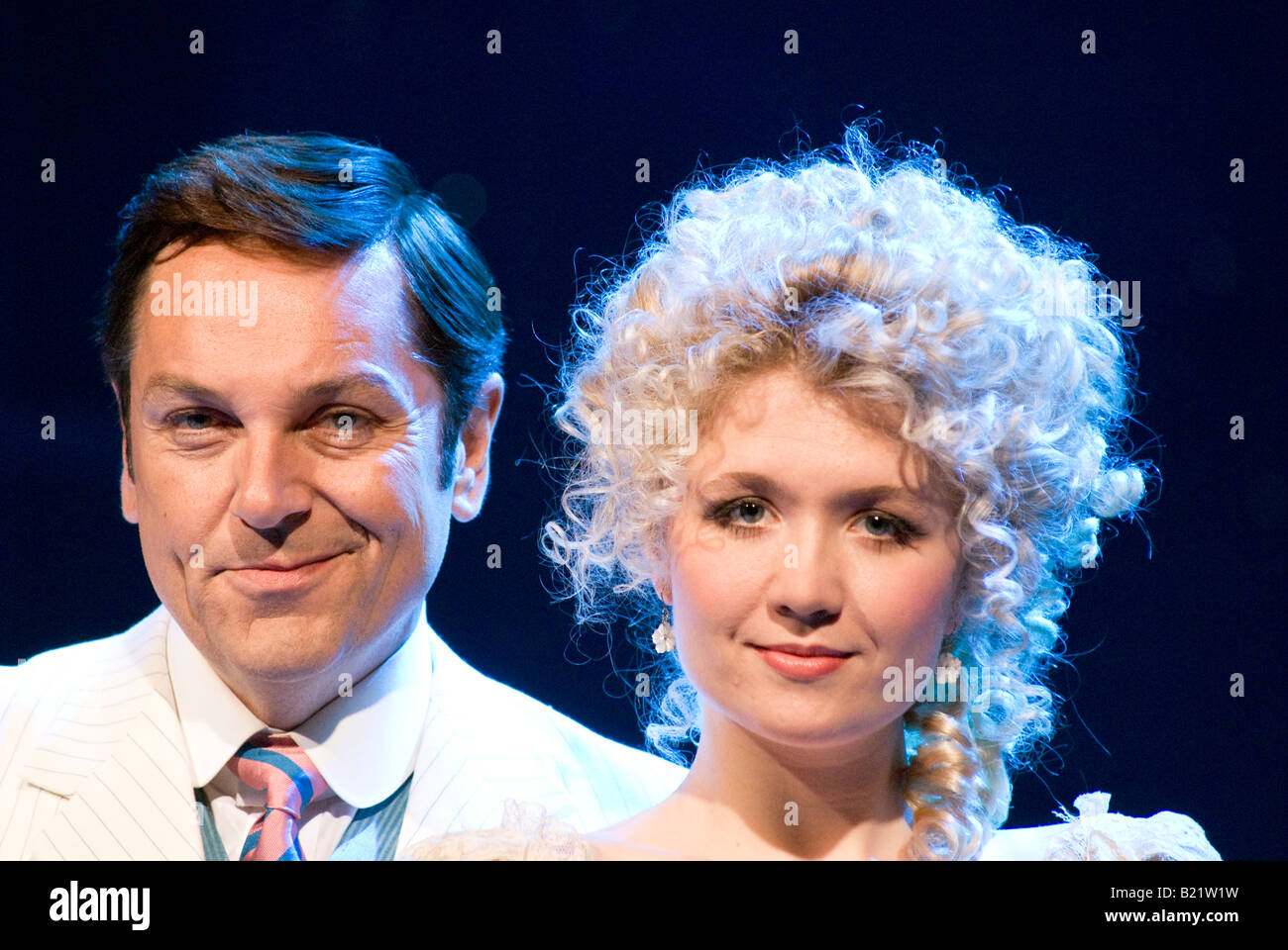 Brian Conley as Professor Harold Hill and Scarlett Strallen as Marian ...