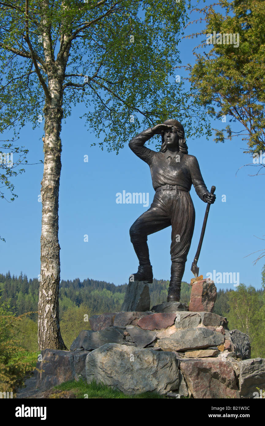 Lumberjill statue war memorial Trossachs Visitor Centre Marshall Lodge ...