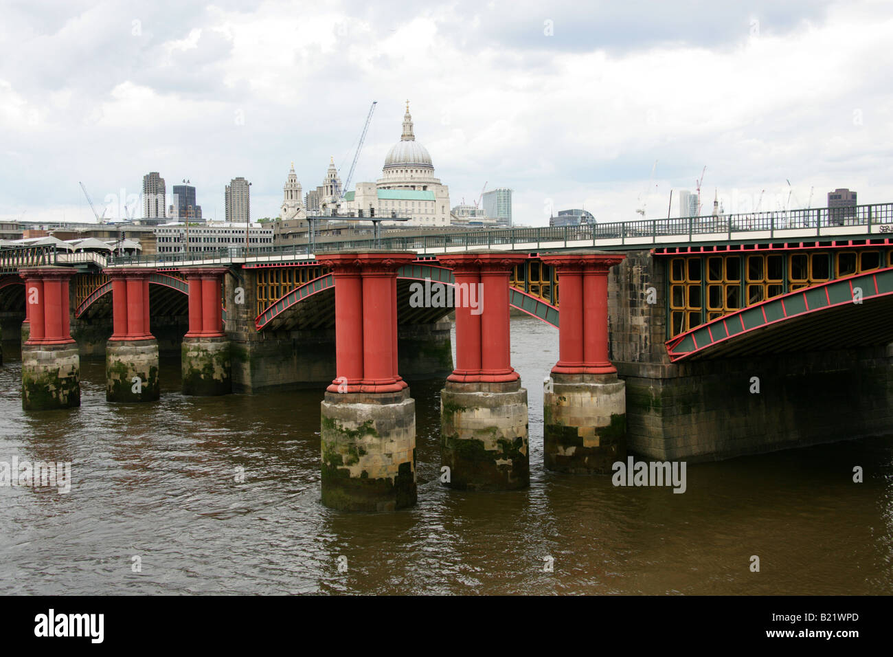 The Remaining Red Pillars of the Old Blackfriars Railway Bridge and the ...