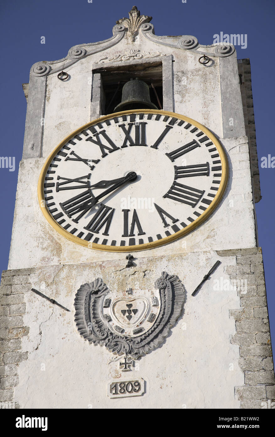 Clock Tower, St Maria of the Castle Church, Tavira, Algarve, Portugal ...