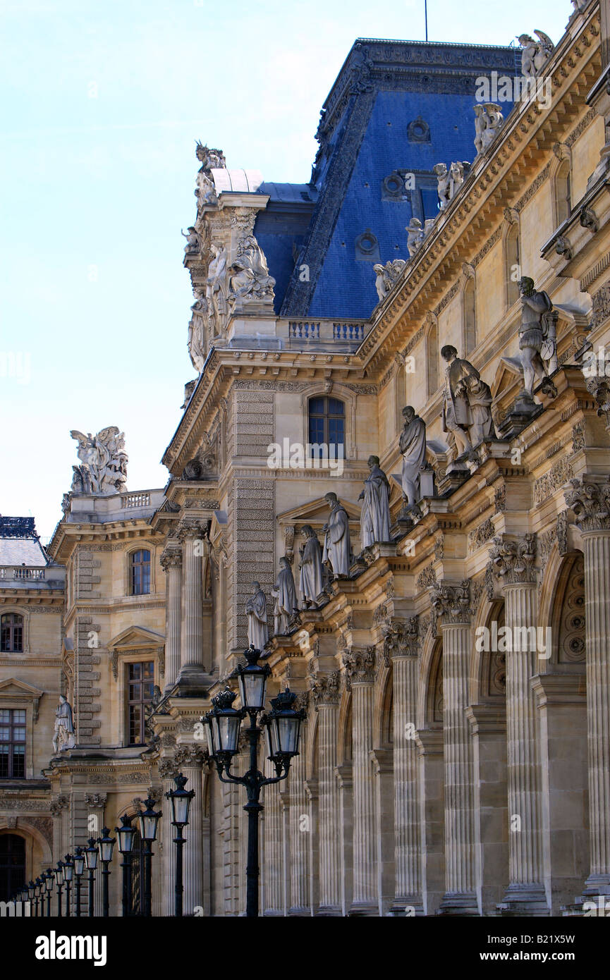A section of the buildings surrounding the Museum Du Louvre in Paris ...