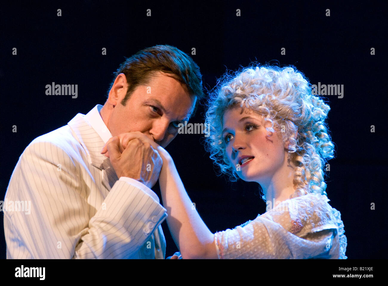 Brian Conley as Professor Harold Hill and Scarlett Strallen as Marian ...