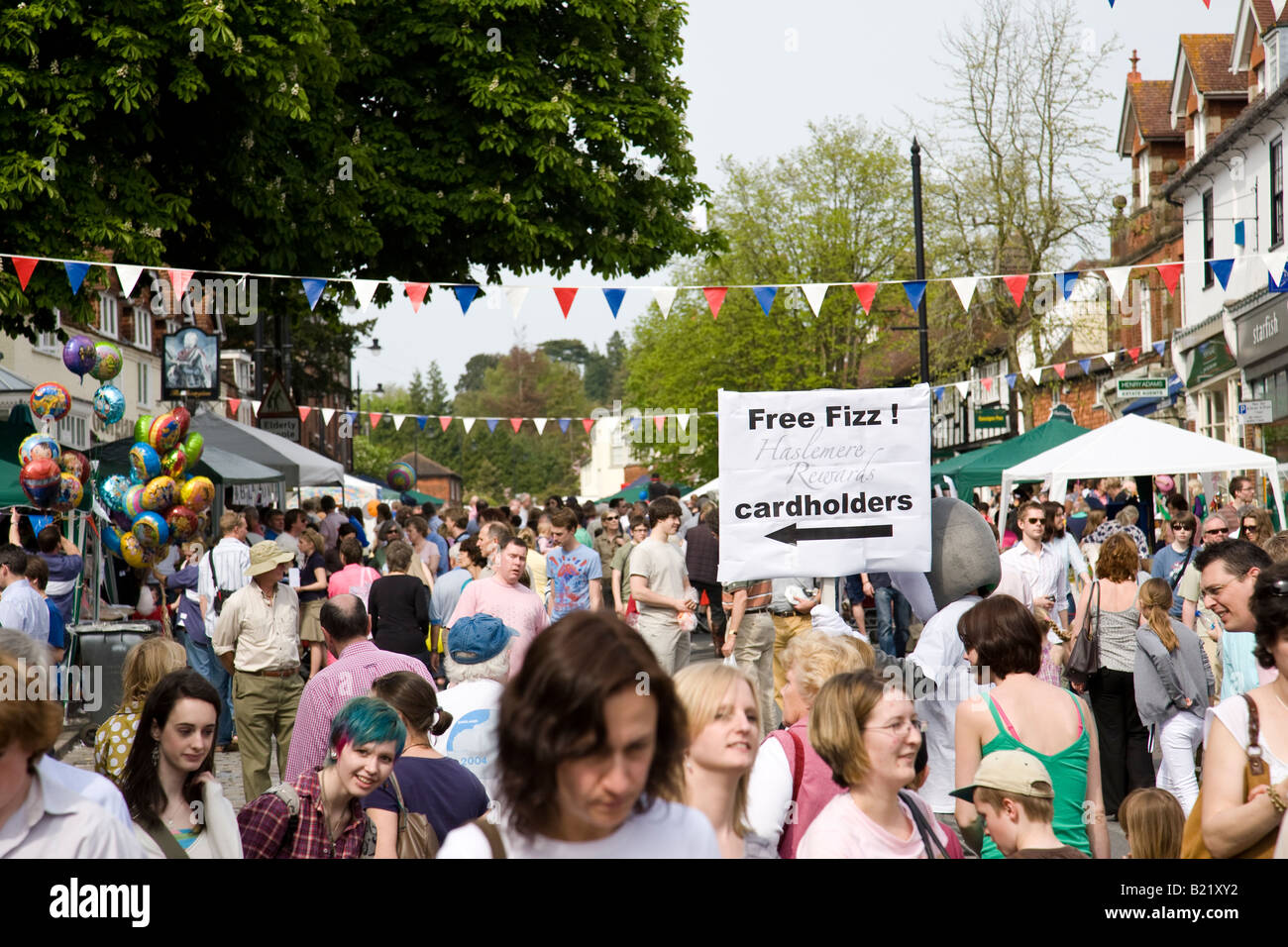 Crowds throng Haslemere High Street during the biennial Charter Fair ...