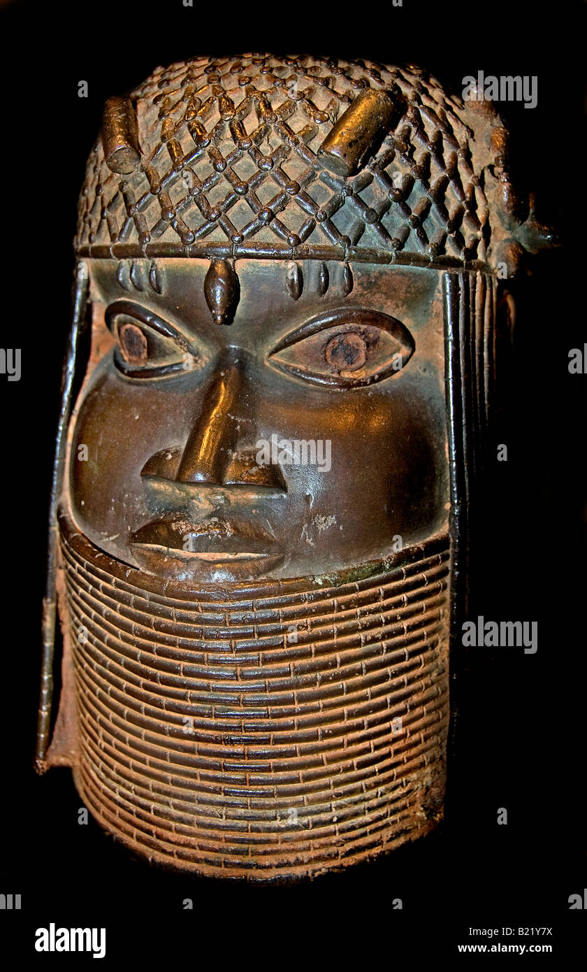 Head of Oba Benin Nigeria 18th century mask bronze Africa Museum Art ...