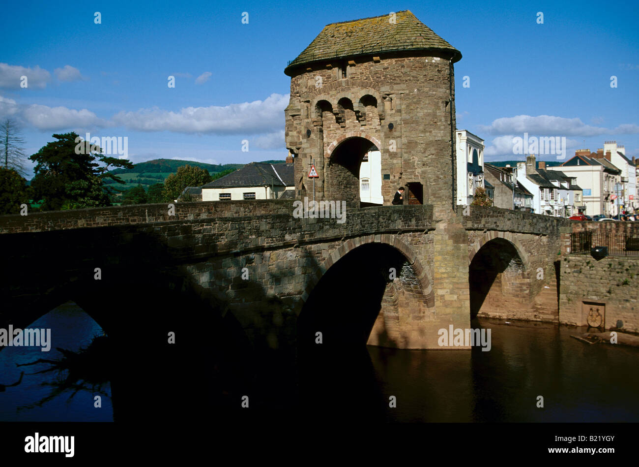 Monnow Bridge Monmouth Gwent Wales Great Britain Stock Photo - Alamy