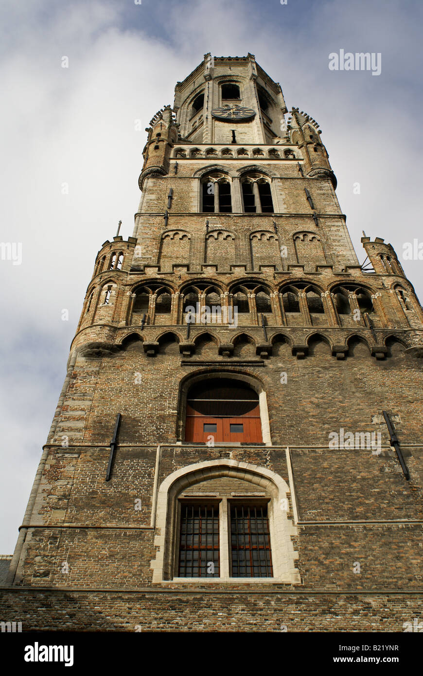 Bruges belfry tower, seen from the inner courtyard Stock Photo - Alamy