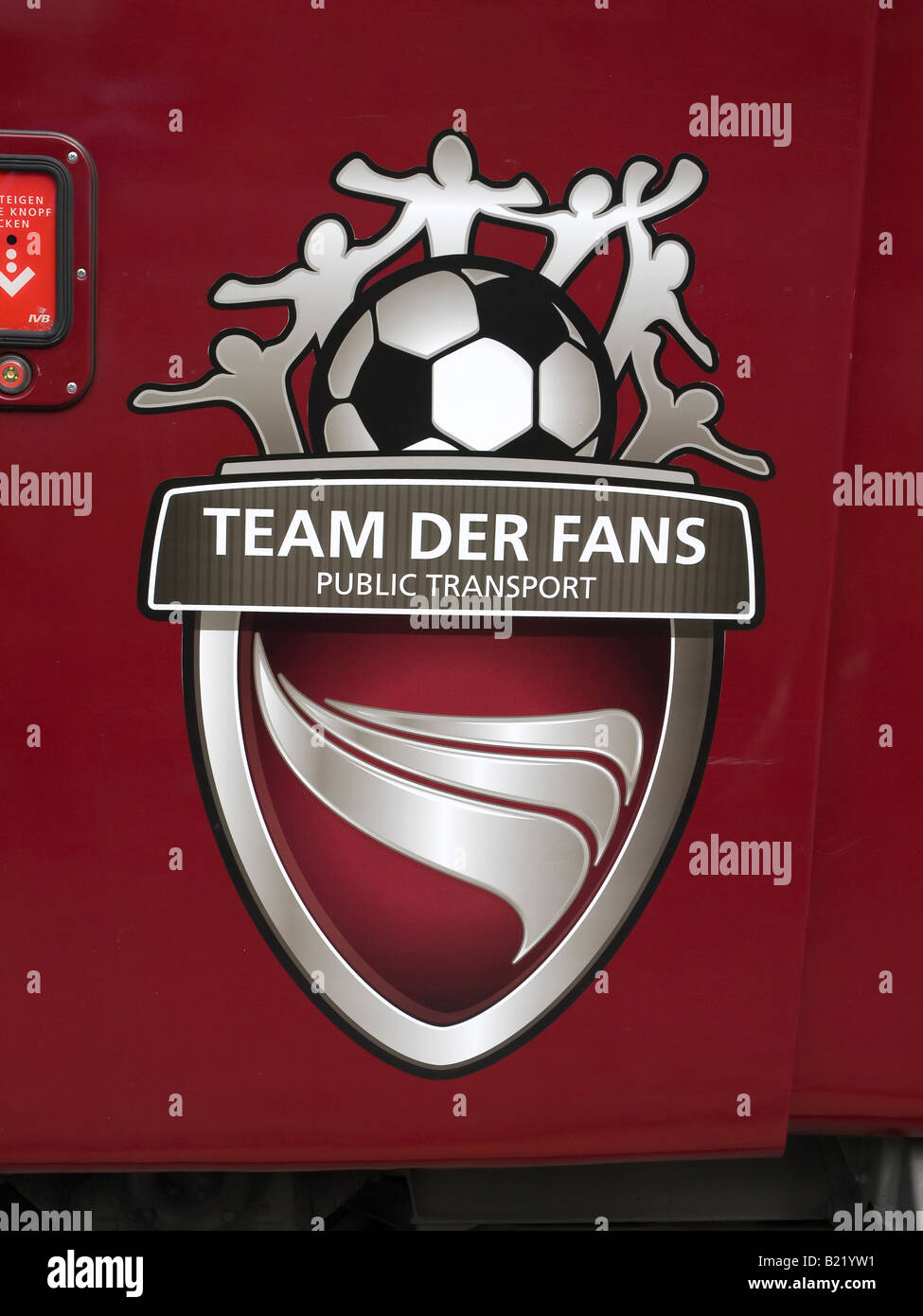 Team der Fans decoration on an Innsbruck tram for the Euro 2008 soccer ...