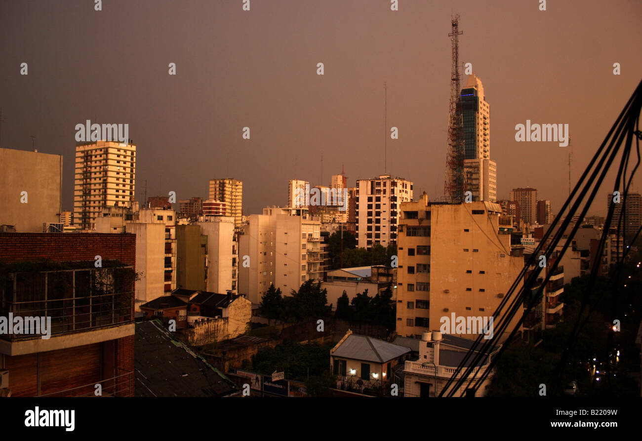 View from my window: sunset 3 Stock Photo - Alamy
