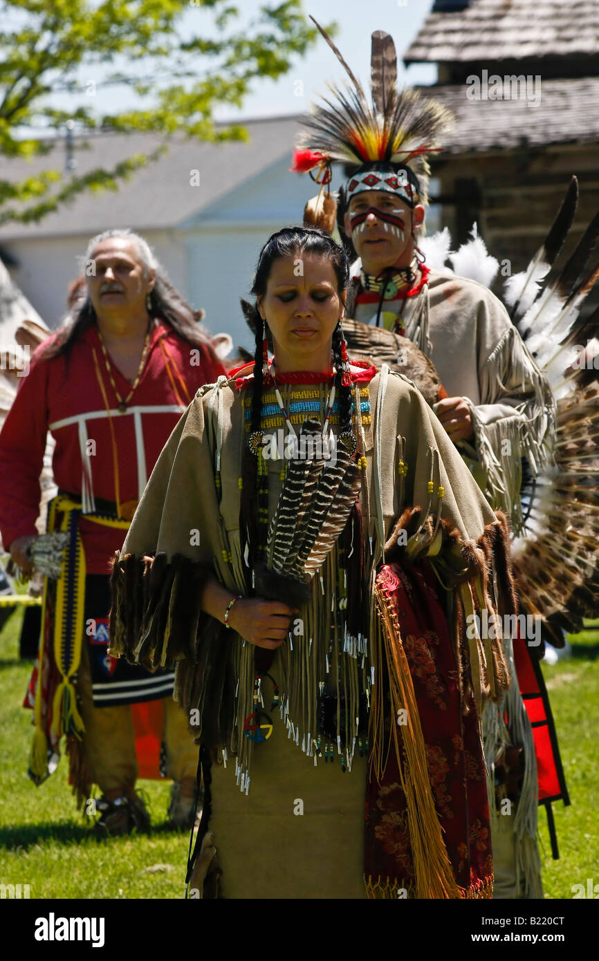 American native young woman Shawnee tribe Indians in Ohio USA hi-res ...
