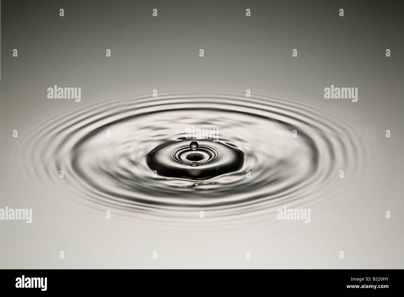 Drop of Water Creating Ripples Stock Photo - Alamy