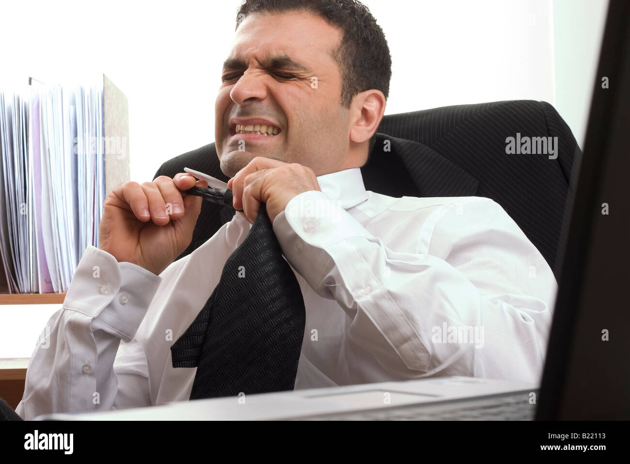 Very disappointed and broken businessman is letting emotions go Stock ...