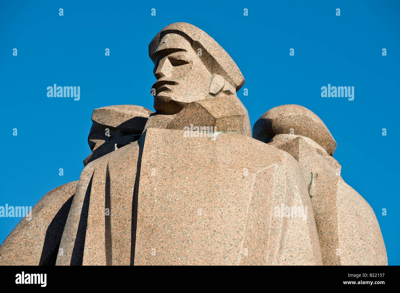 Latvian Riflemen statue Riga Latvia Stock Photo - Alamy