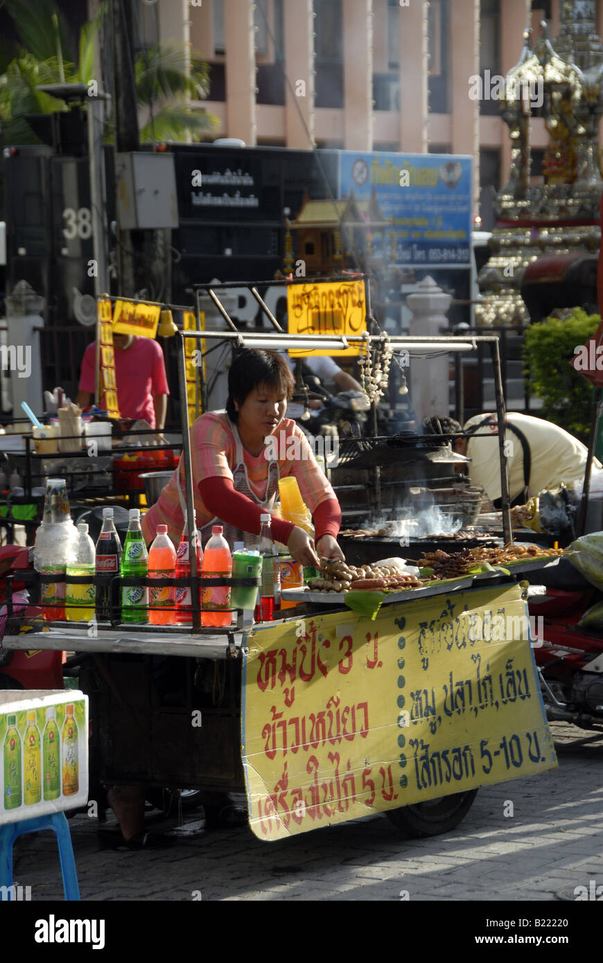 Fast-food vendor, Chiang Mai, Thailand Stock Photo - Alamy