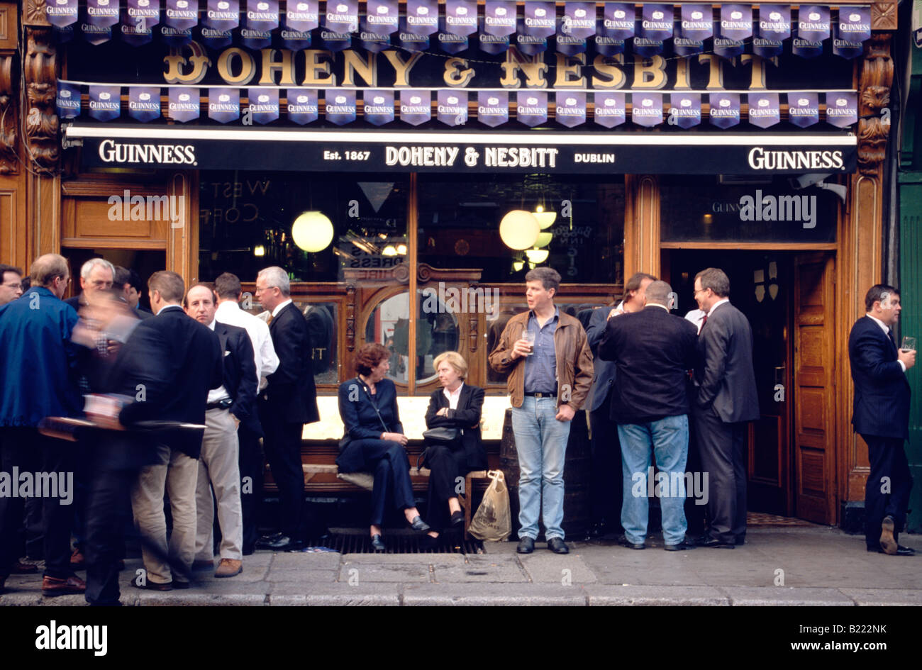 People outside Doheny Nesbit Pub Dublin Ireland Stock Photo - Alamy
