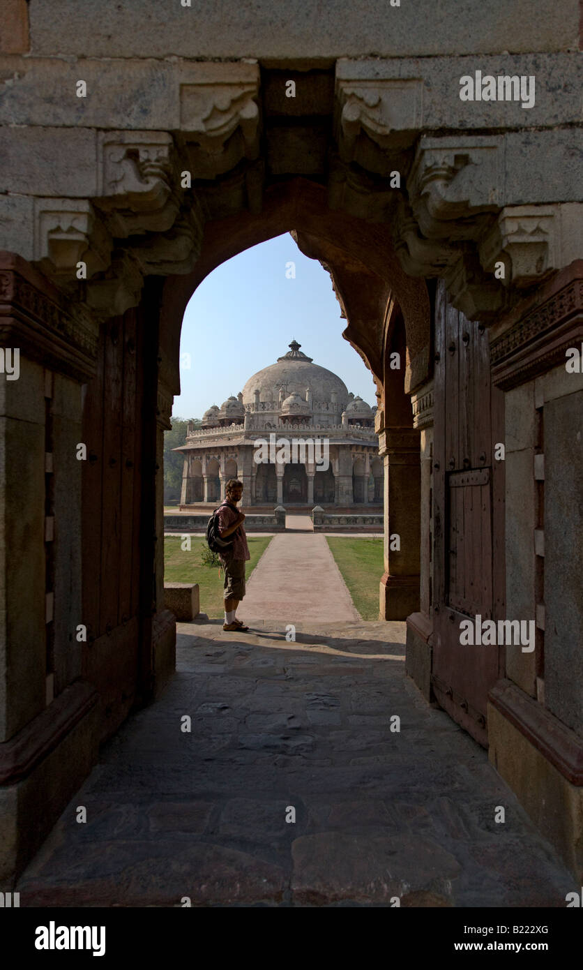 The octagonal tomb of ISA KHAN on the grounds of HUMAYUNS TOMB is a ...