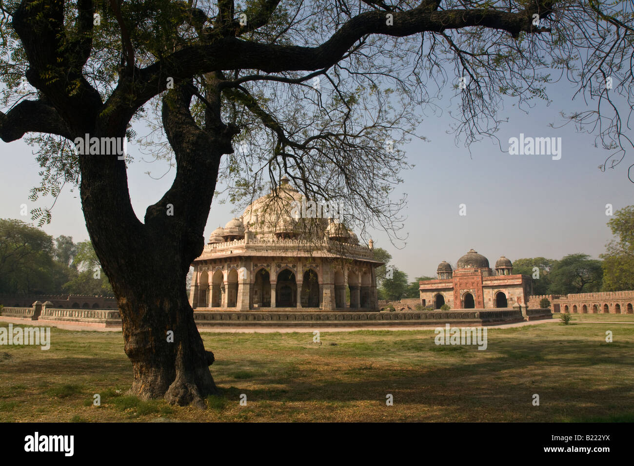 The octagonal tomb of ISA KHAN on the grounds of HUMAYUNS TOMB is a ...