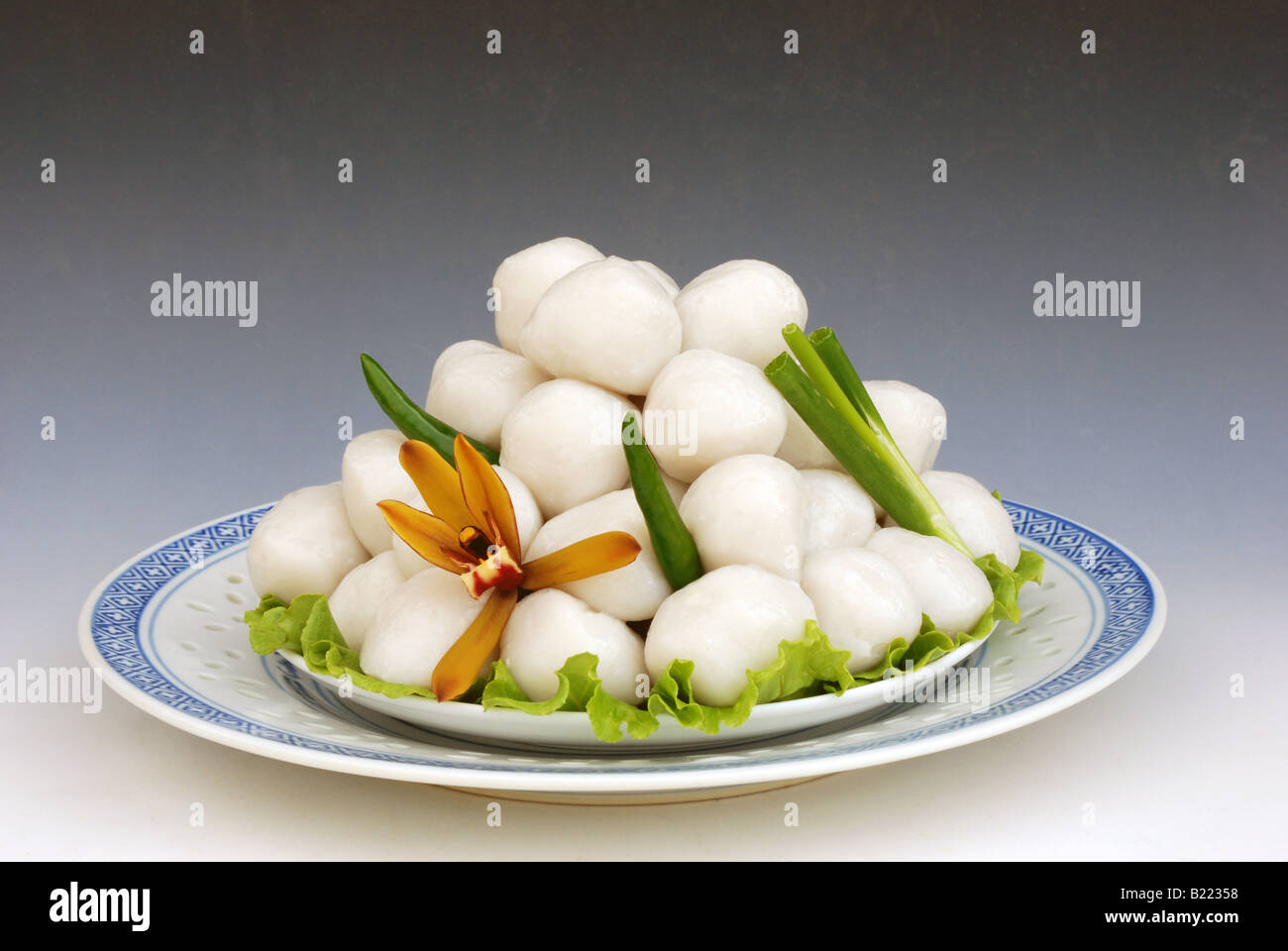 Fish balls served in plate Stock Photo - Alamy
