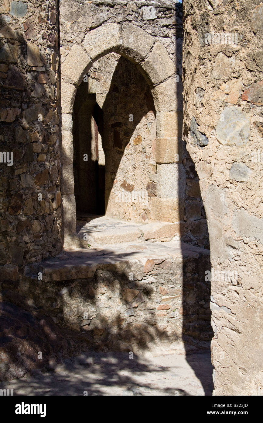 Water reservoir (cistern) entrance in Marvao Castle, Portalegre ...