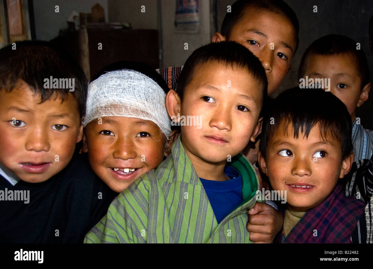 Students in classroom at the Haa Katsho Lower Secondary School, Haa ...