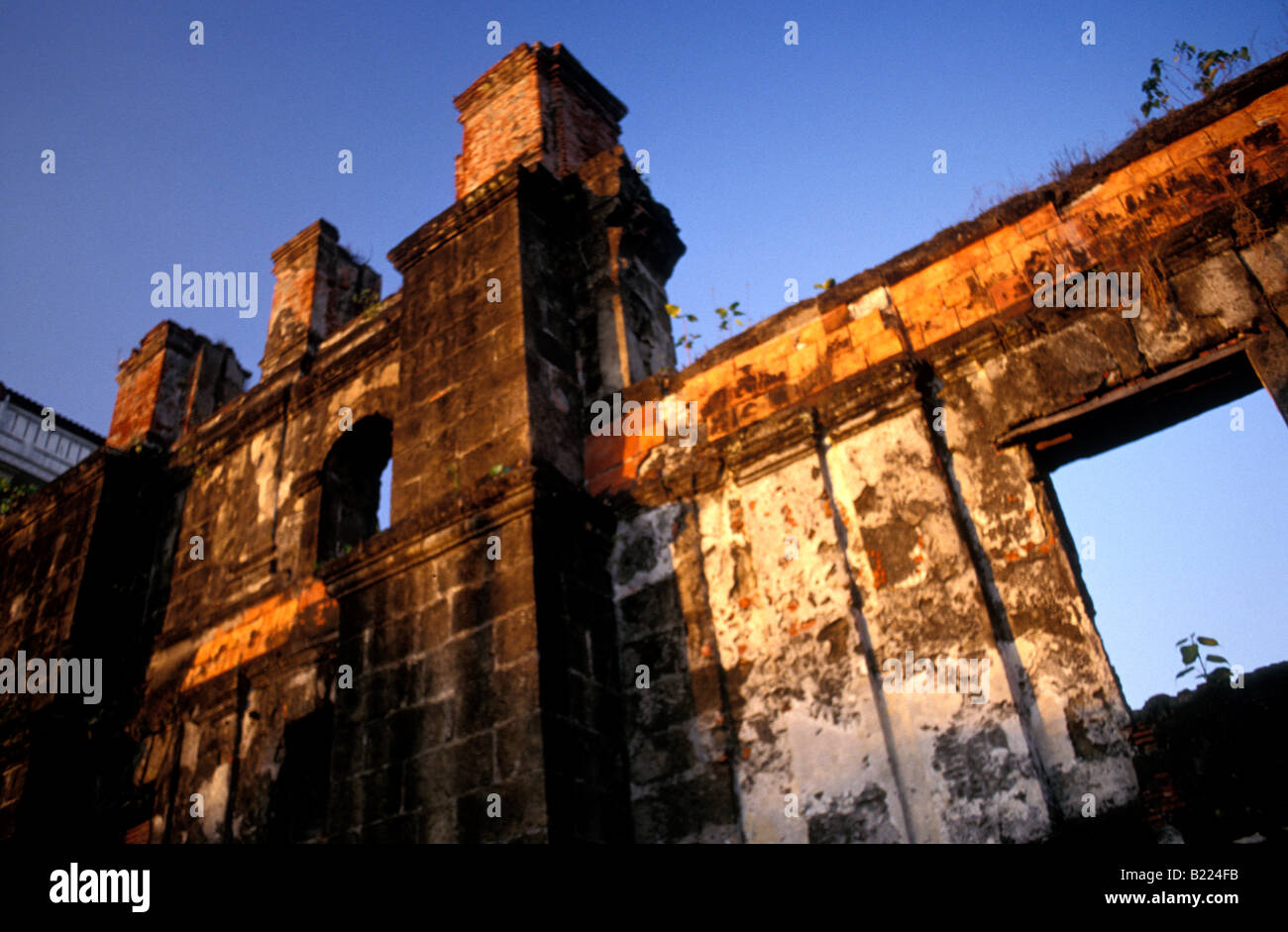 san augustin monastery wall intramuros manila philippines Stock Photo ...