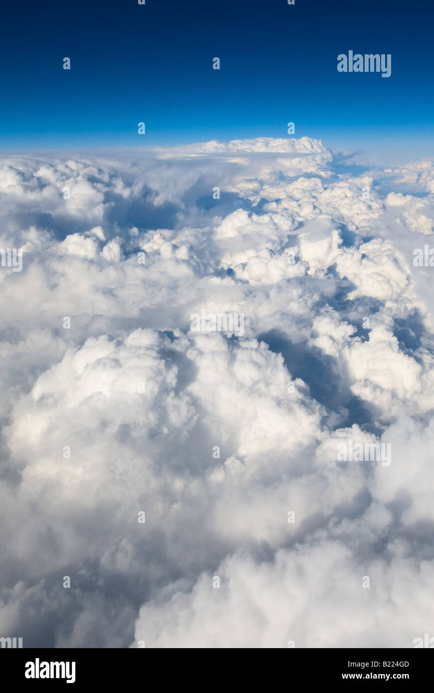 white clouds over deep blue sky background Stock Photo - Alamy