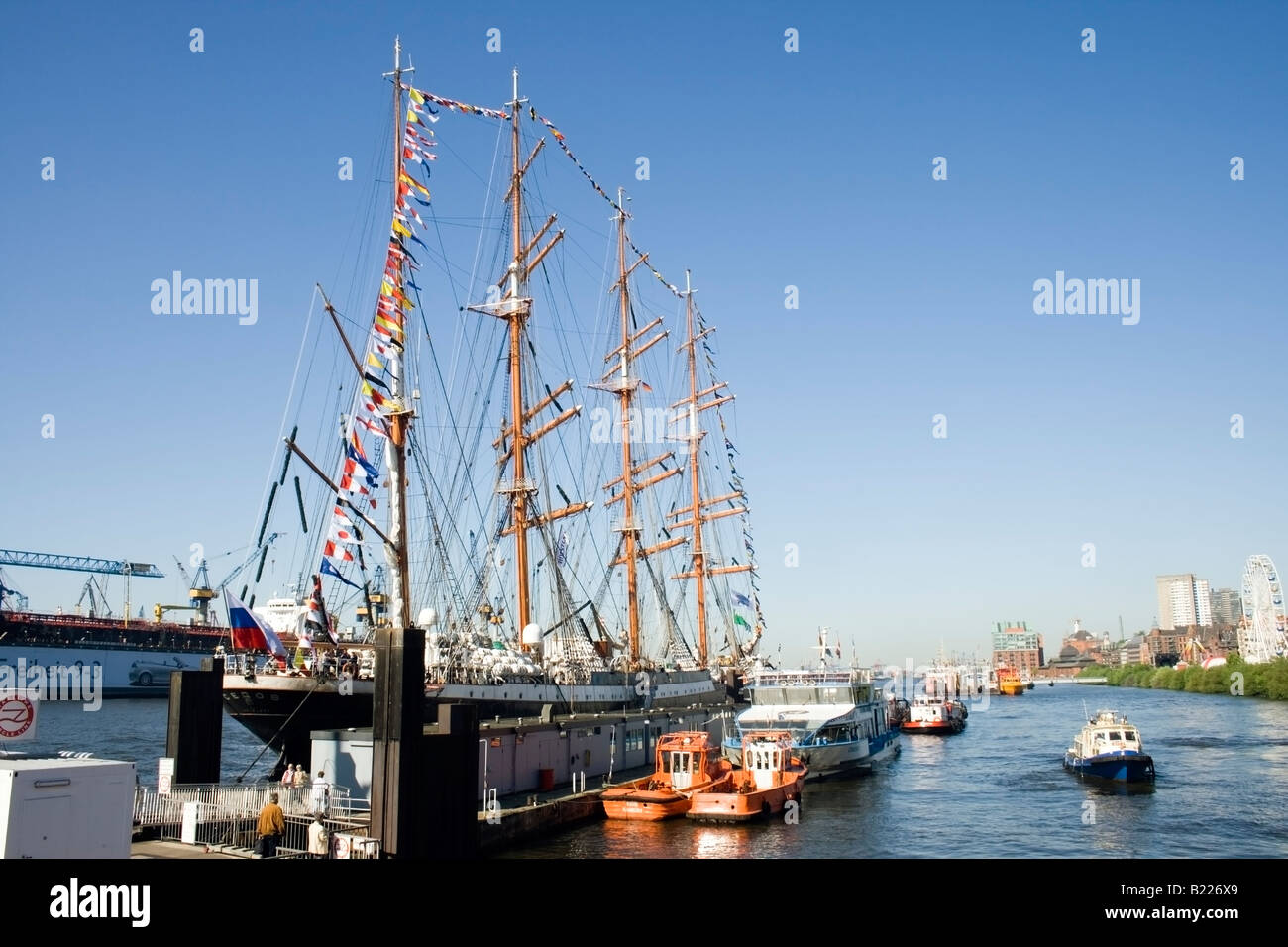 Tall Ship Sedov in Hamburg Stock Photo - Alamy