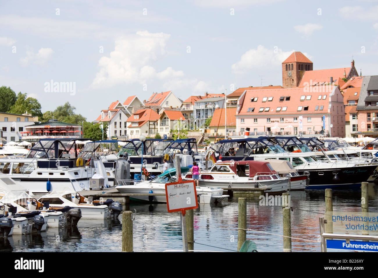 Marina of Waren Mueritz Stock Photo - Alamy