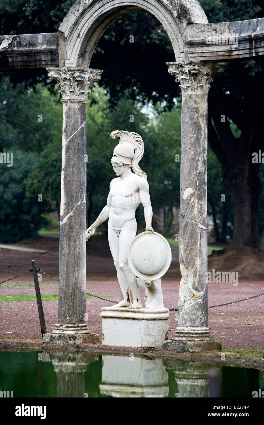 Statue surrounding an ornamental pool Canopus Hadrian s Villa Lazio ...