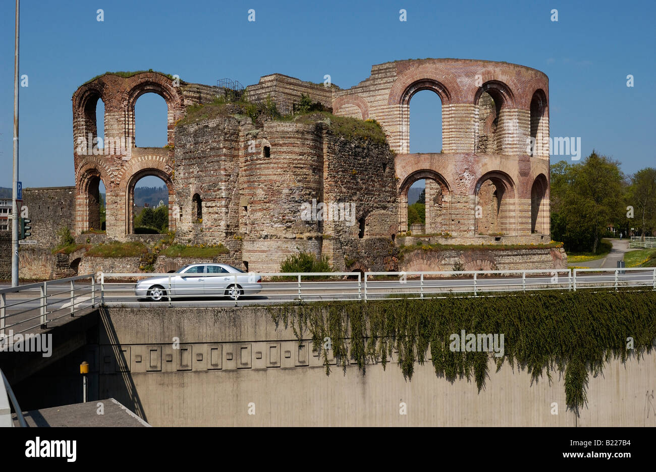 ruins of Emperor thermal spa, ancient roman imperial bath, Trier ...