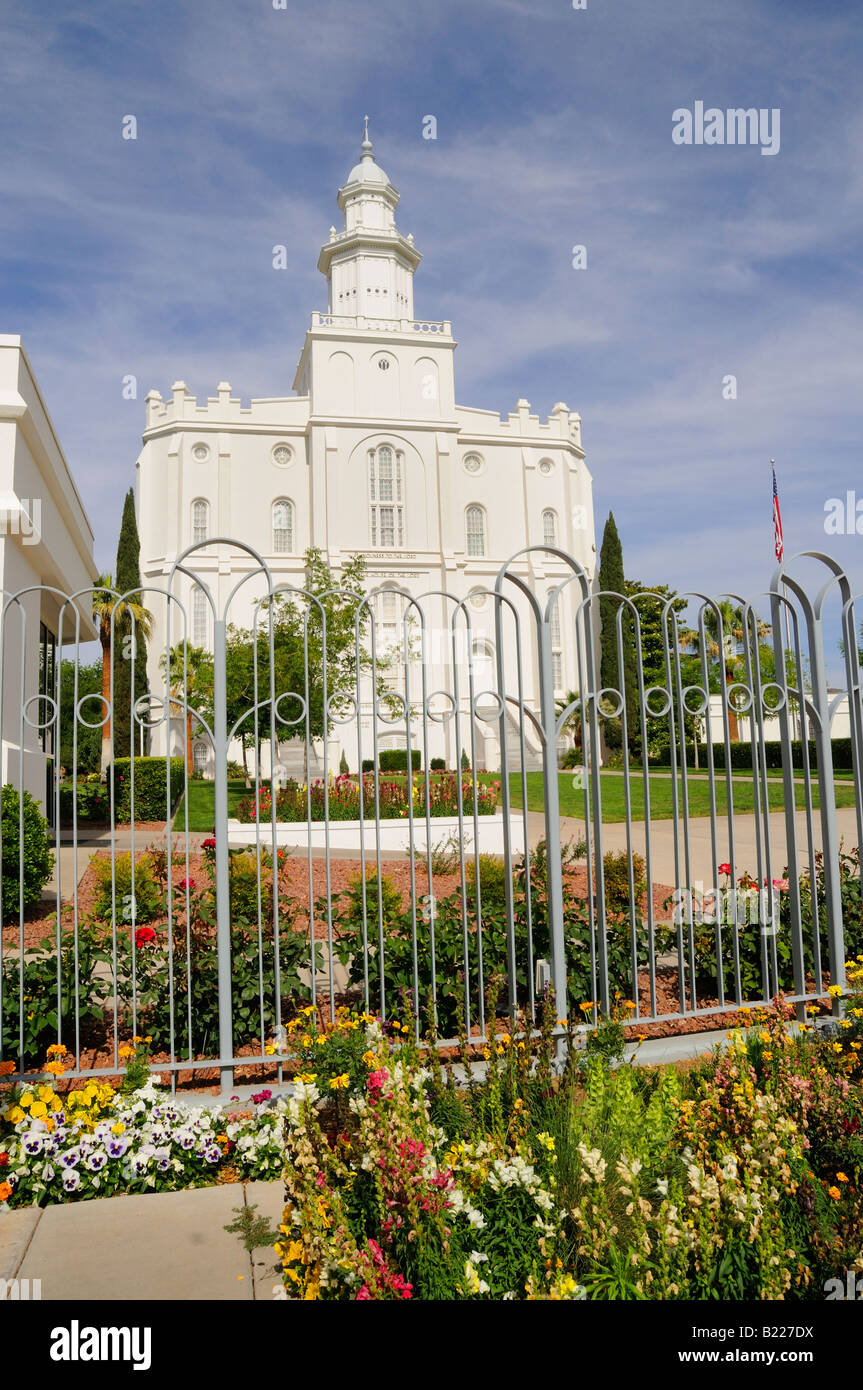 The Mormon Temple in St George Utah Stock Photo - Alamy