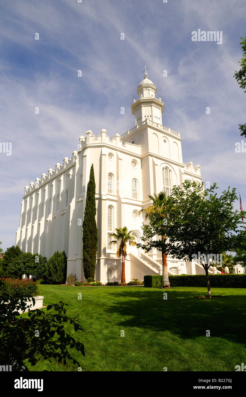 The Mormon Temple in St George Utah Stock Photo - Alamy