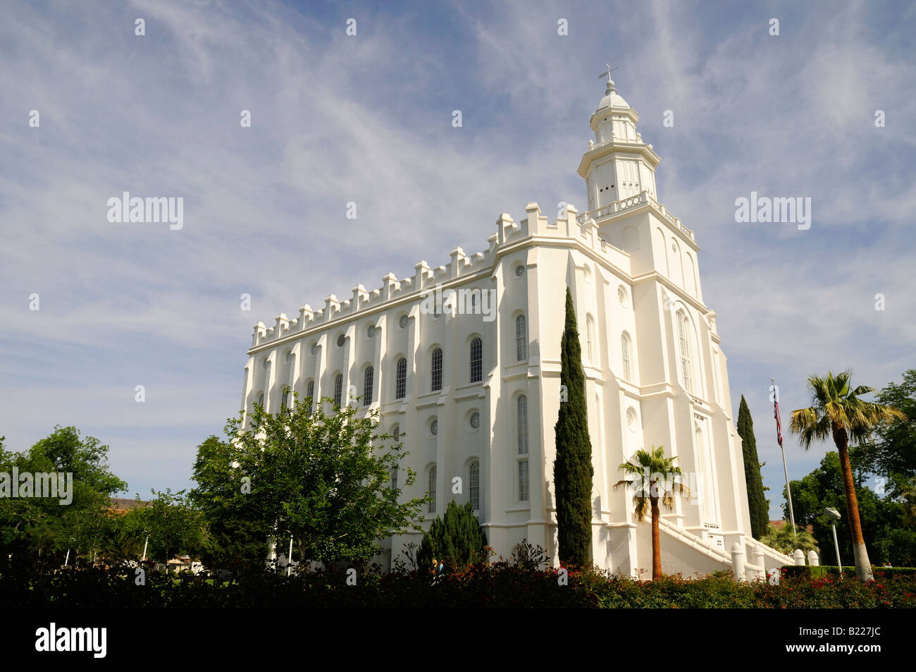 The Mormon Temple in St George Utah Stock Photo - Alamy