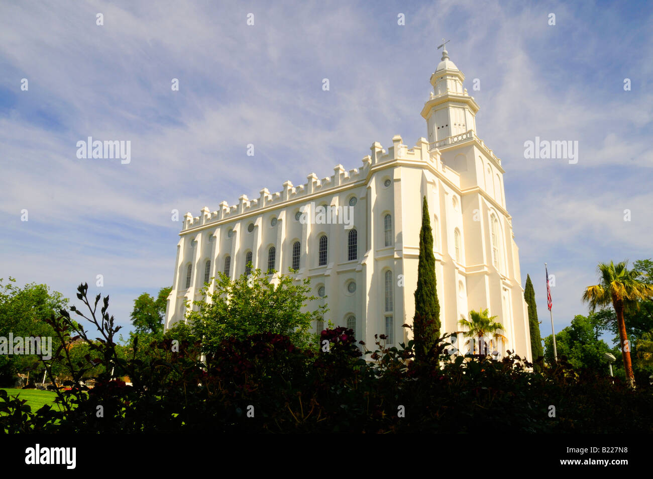 The Mormon Temple in St George Utah Stock Photo - Alamy