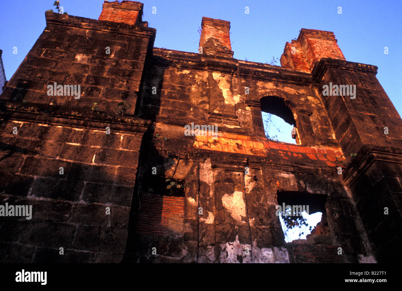 san augustin monastery wall intramuros manila philippines Stock Photo ...