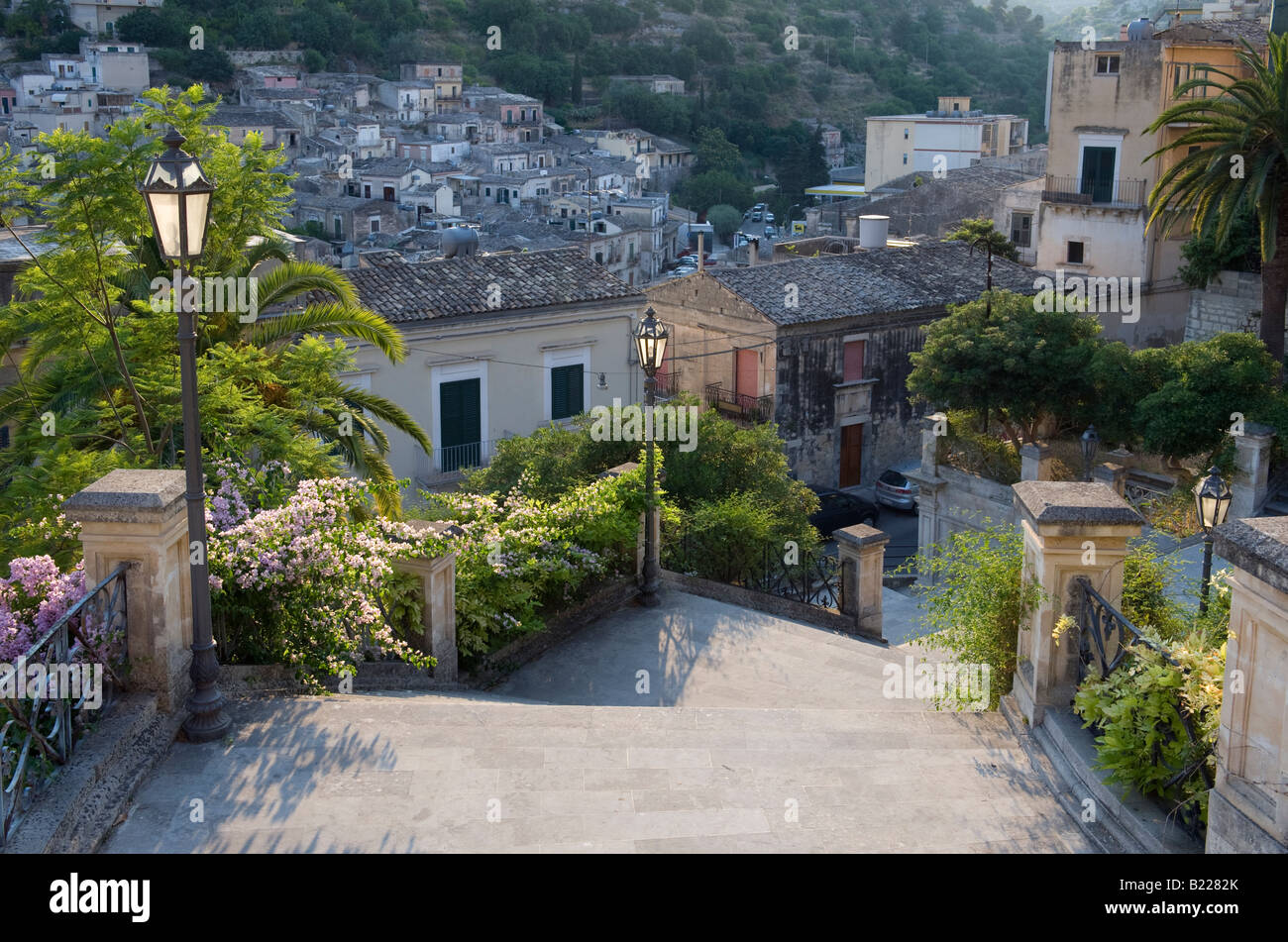 Townscape at sunset Stock Photo - Alamy