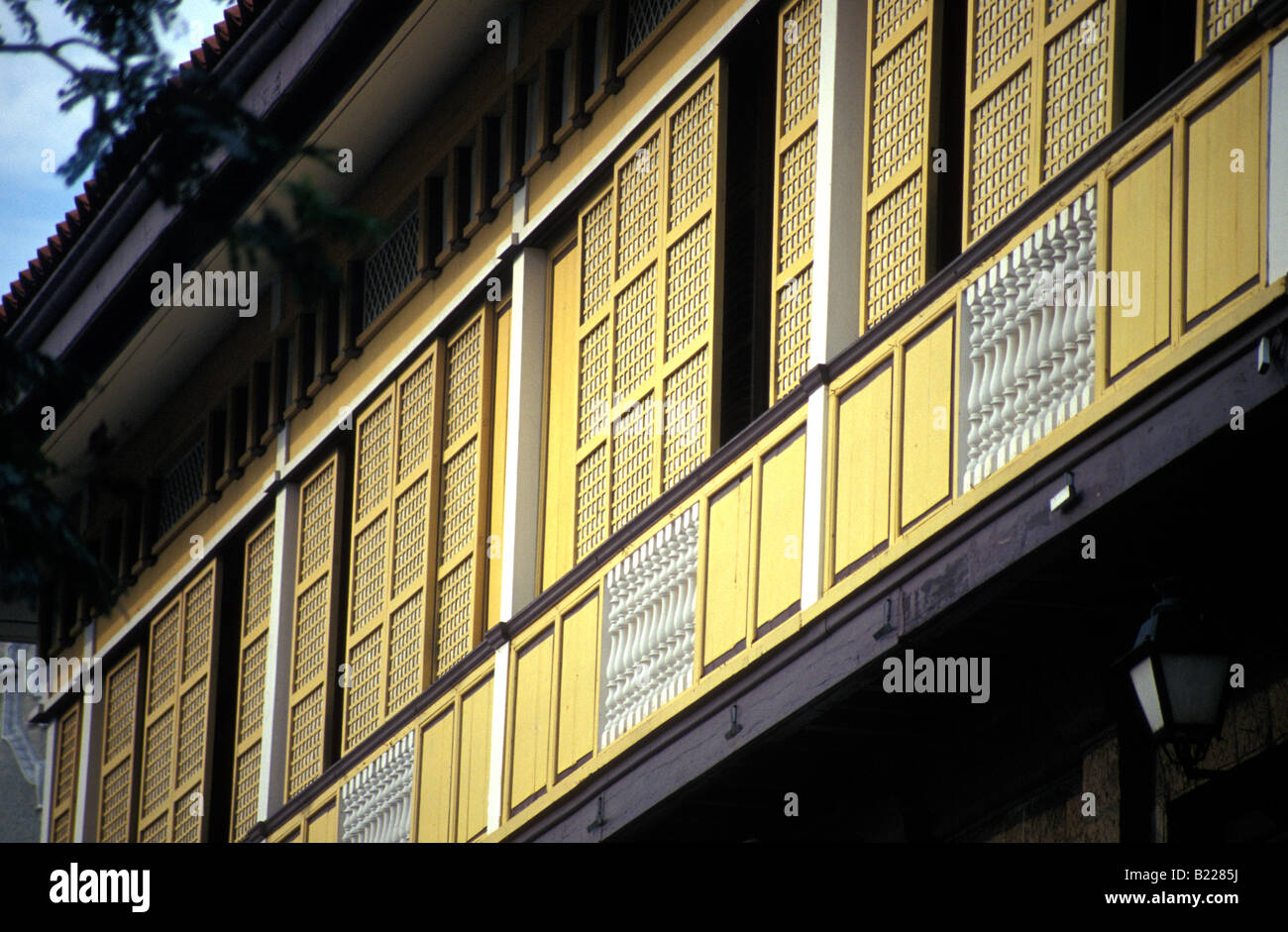 rebuilt ancestral house windows intramuros manila philippines Stock ...
