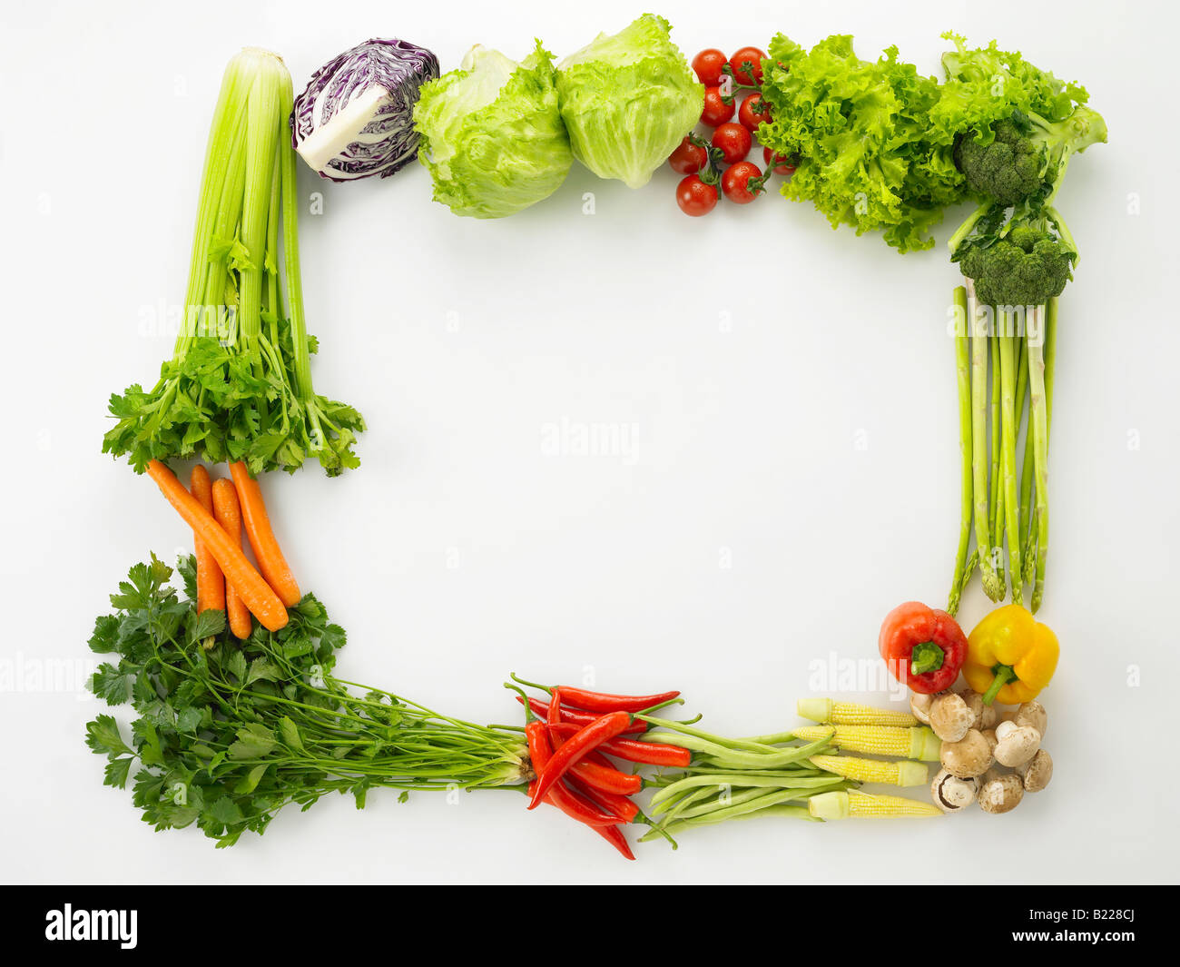fresh food arrange in the rectangular Stock Photo - Alamy