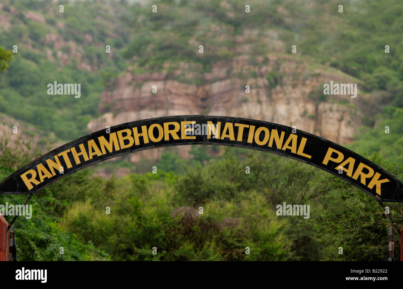 Entrance view of Ranthambore national Park Stock Photo - Alamy