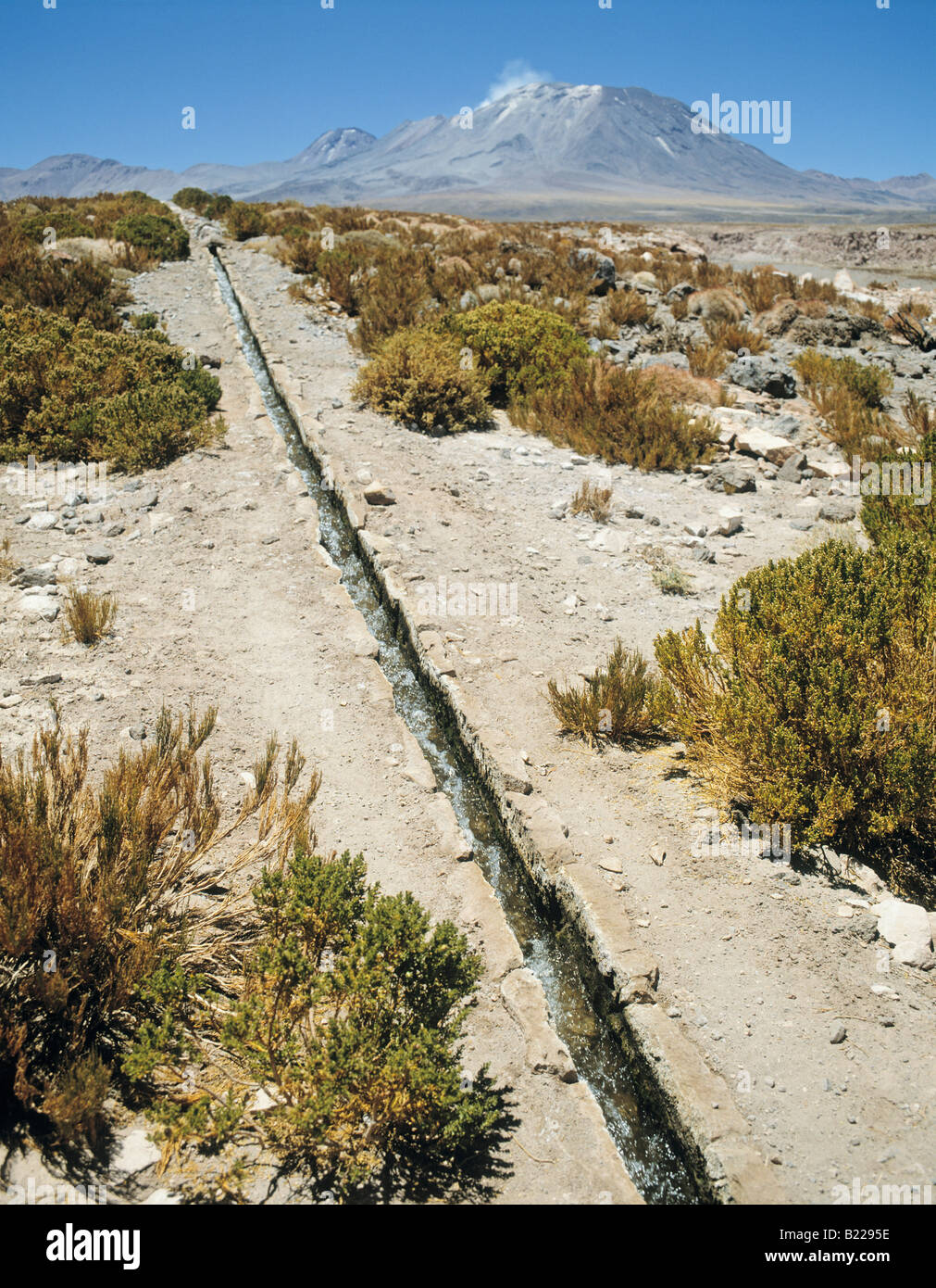 Chile Irrigation channel in Atacama desert Stock Photo - Alamy