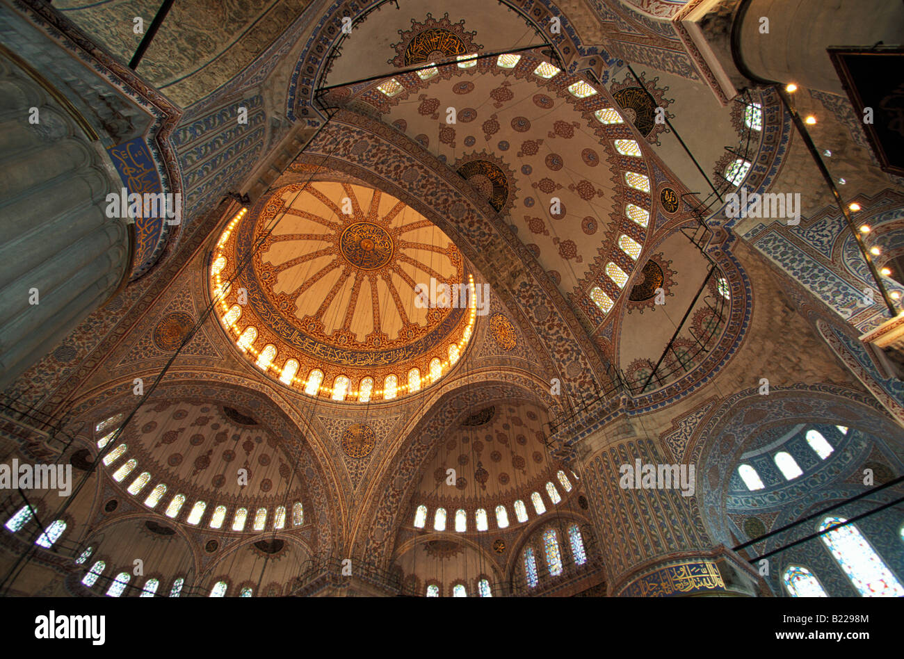 Ceiling of the Sultan Ahmed Mosque Blue Mosque Istanbul Istanbul Turkey ...