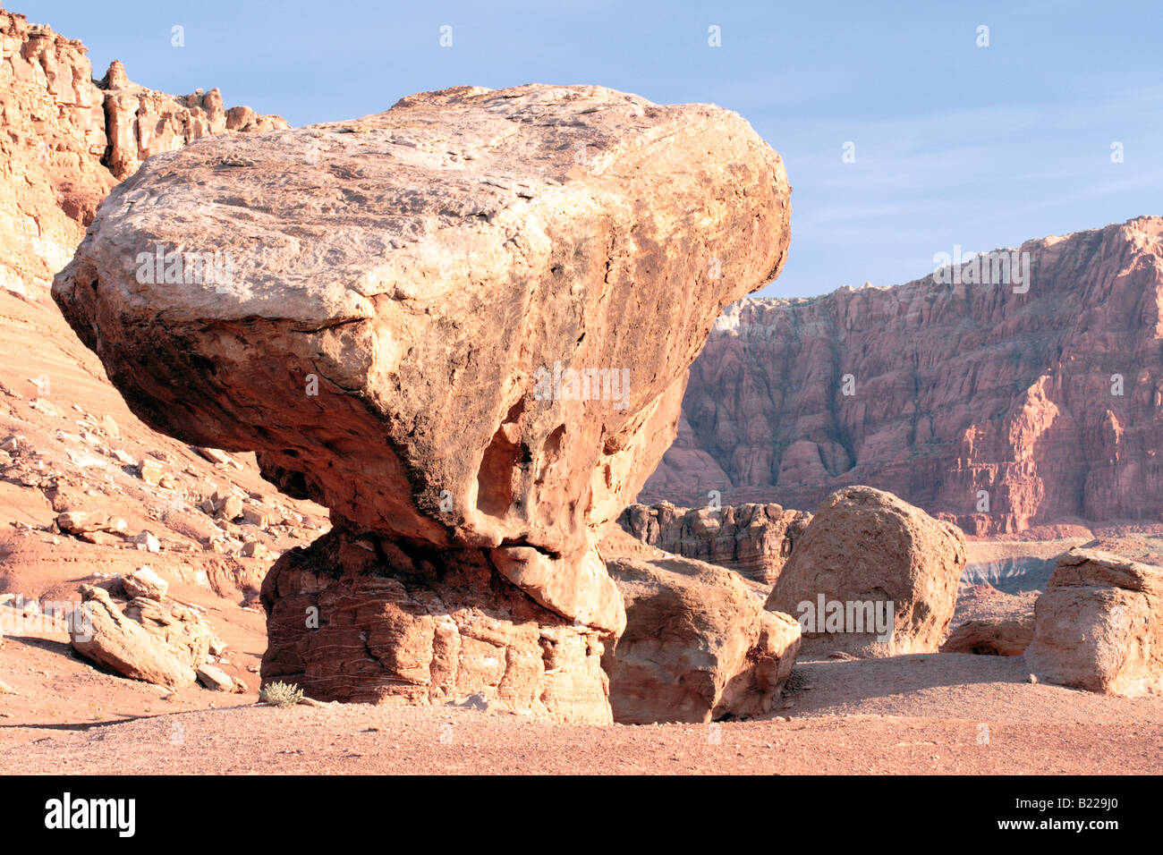 Weather erosion has created this balanced rock formation at Marble ...
