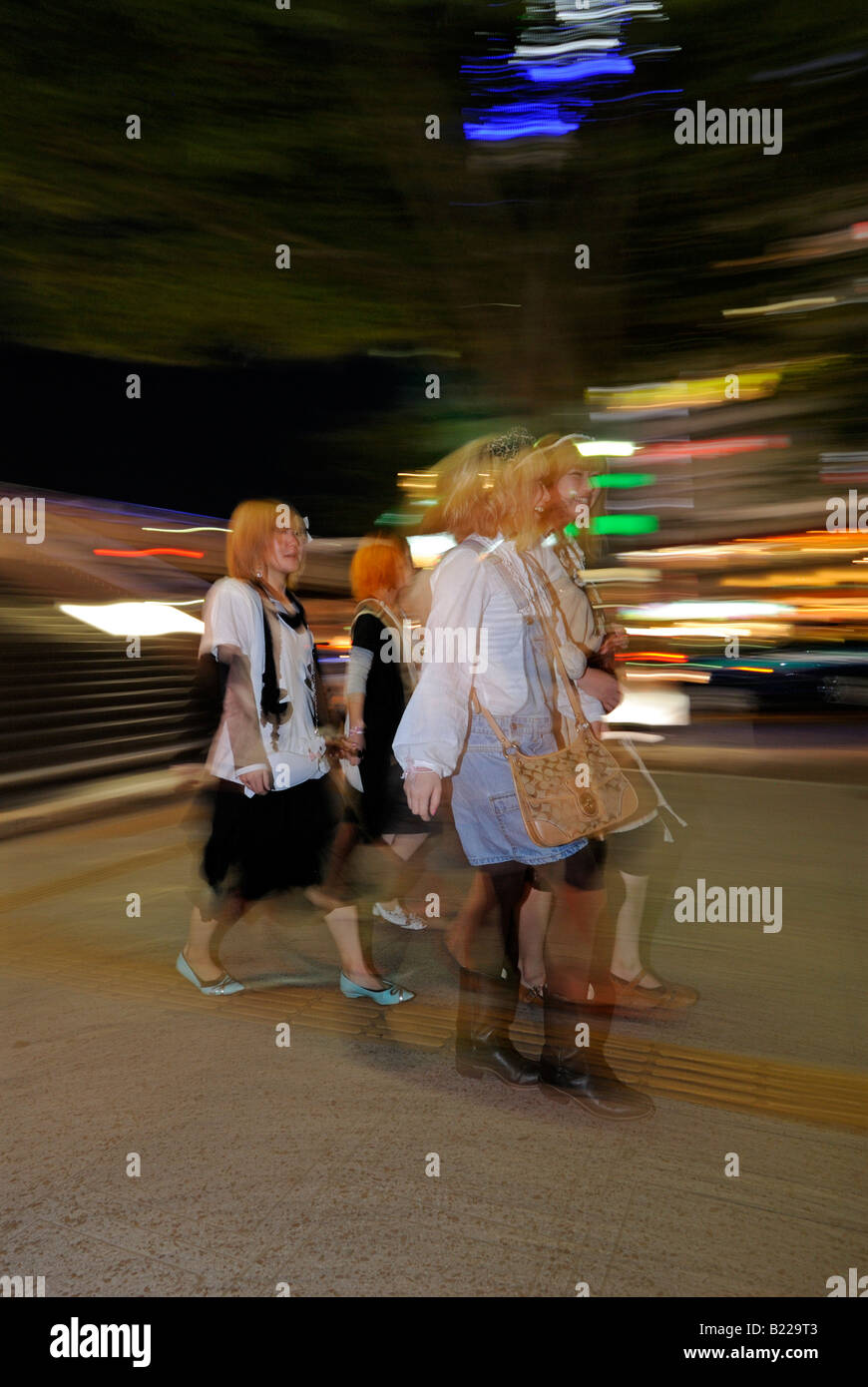 Life on Sendai streets at night Sendai Japan Stock Photo - Alamy