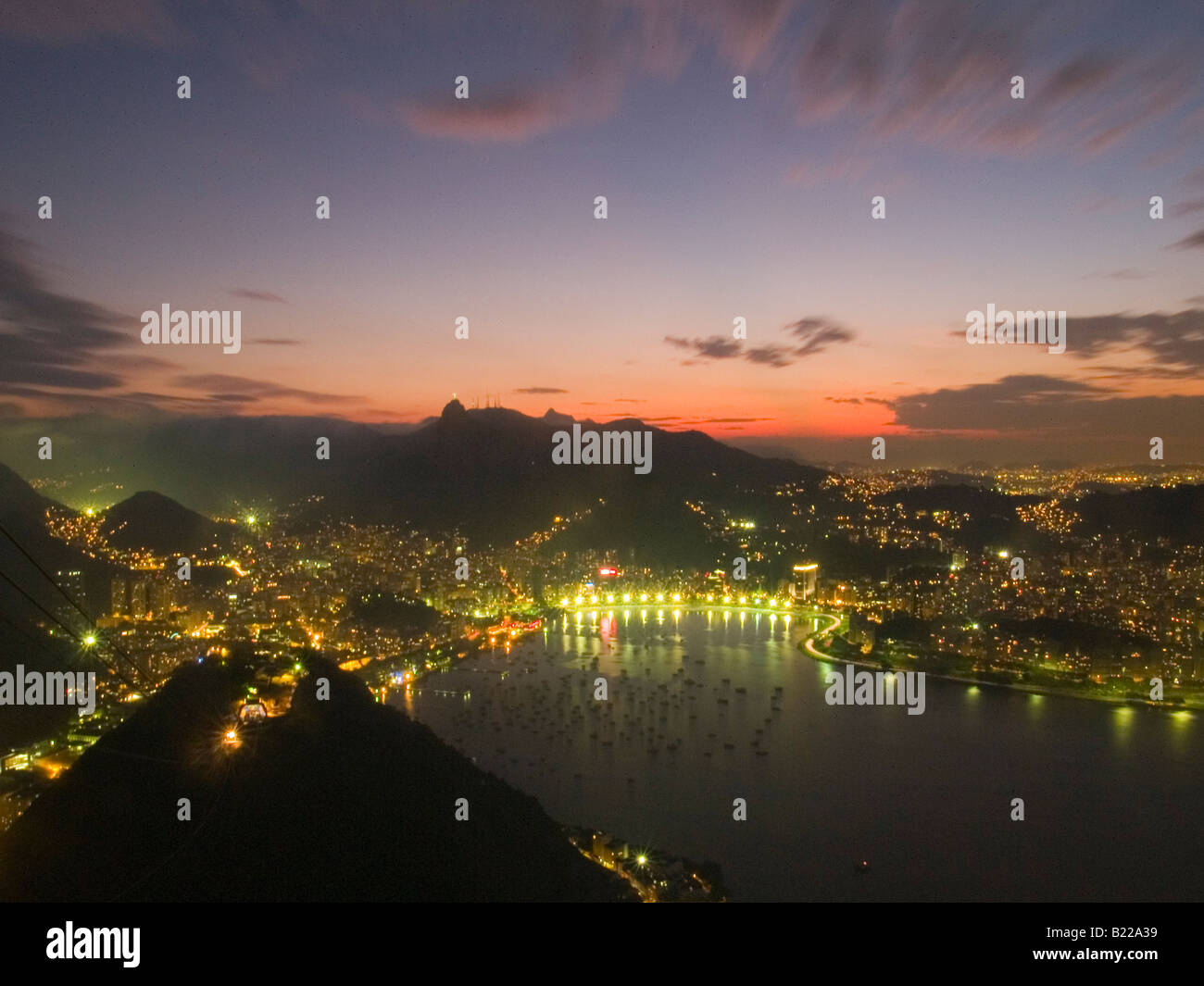 From the top of Sugar Loaf Mountain, Rio de Janeiro, Brazil Stock Photo ...