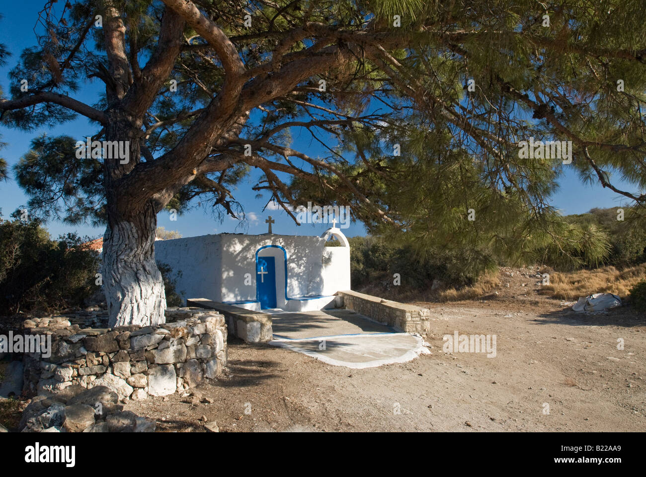 Small greek chapel pine hi-res stock photography and images - Alamy