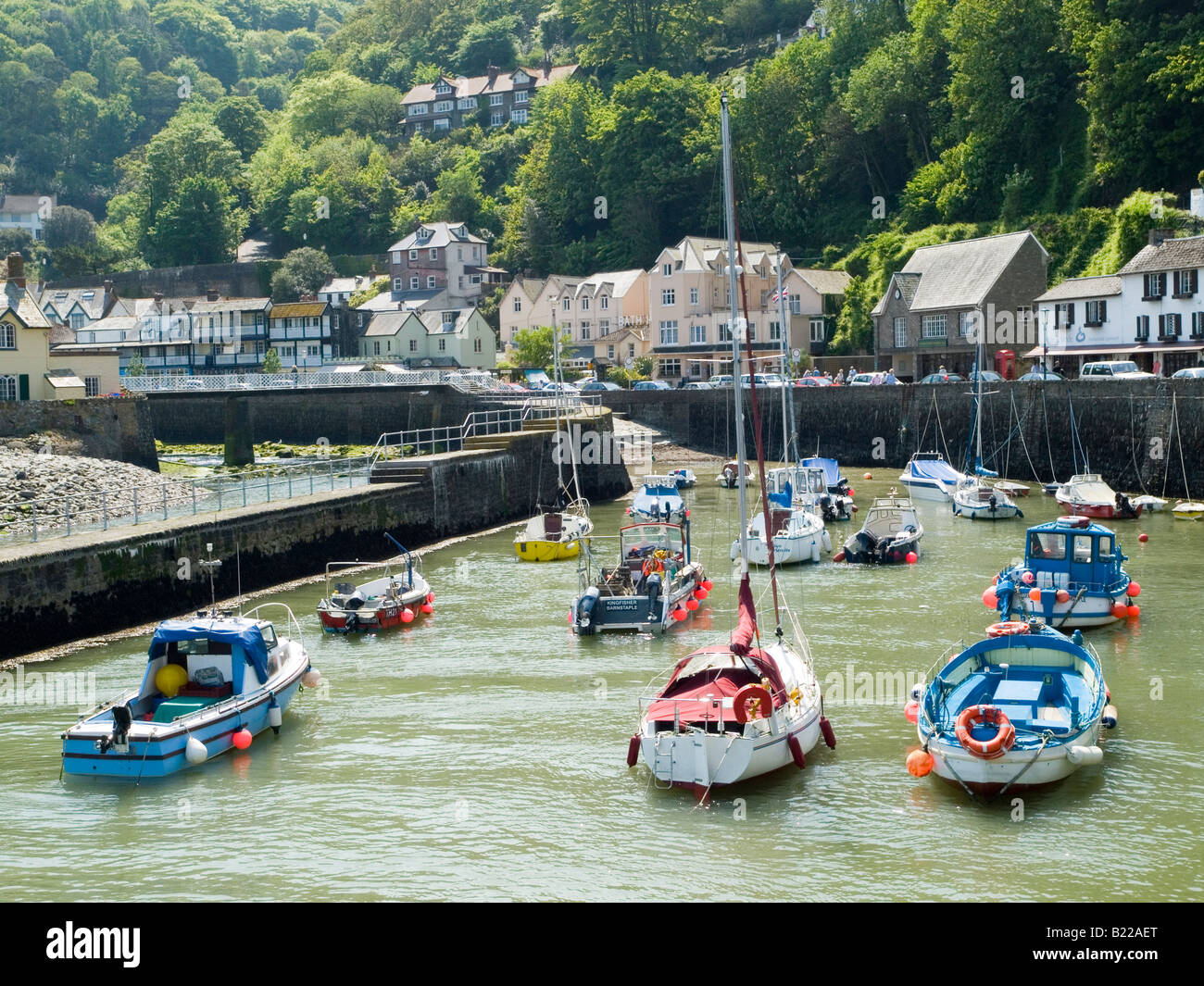 The coastal village of Lynmouth in North Devon, England UK Stock Photo ...